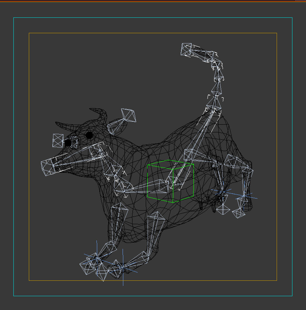 3d cow rigged model