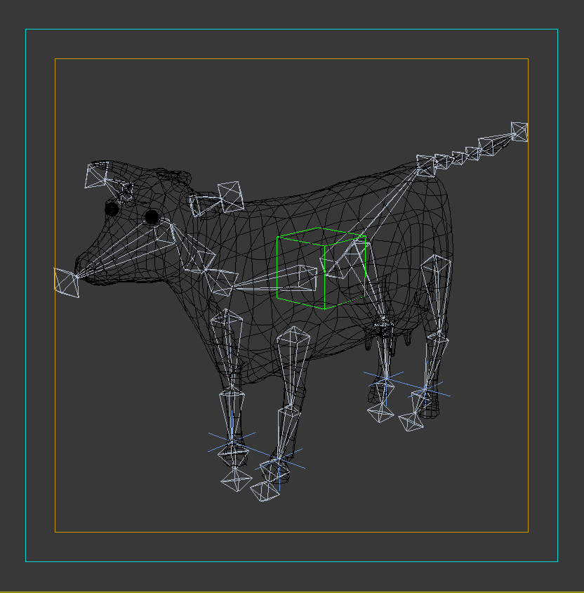 3d cow rigged model