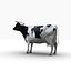 3d cow rigged model