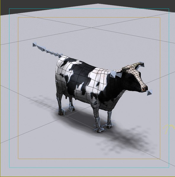 3d cow rigged model