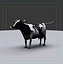 3d cow rigged model