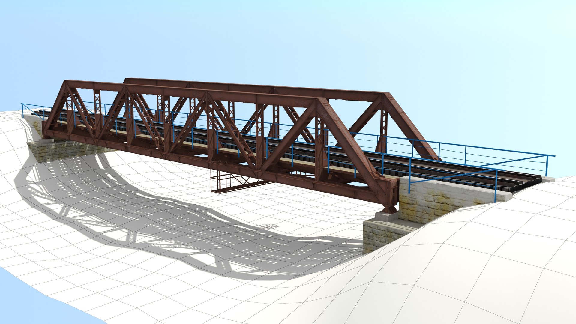 3d Bridge River Model