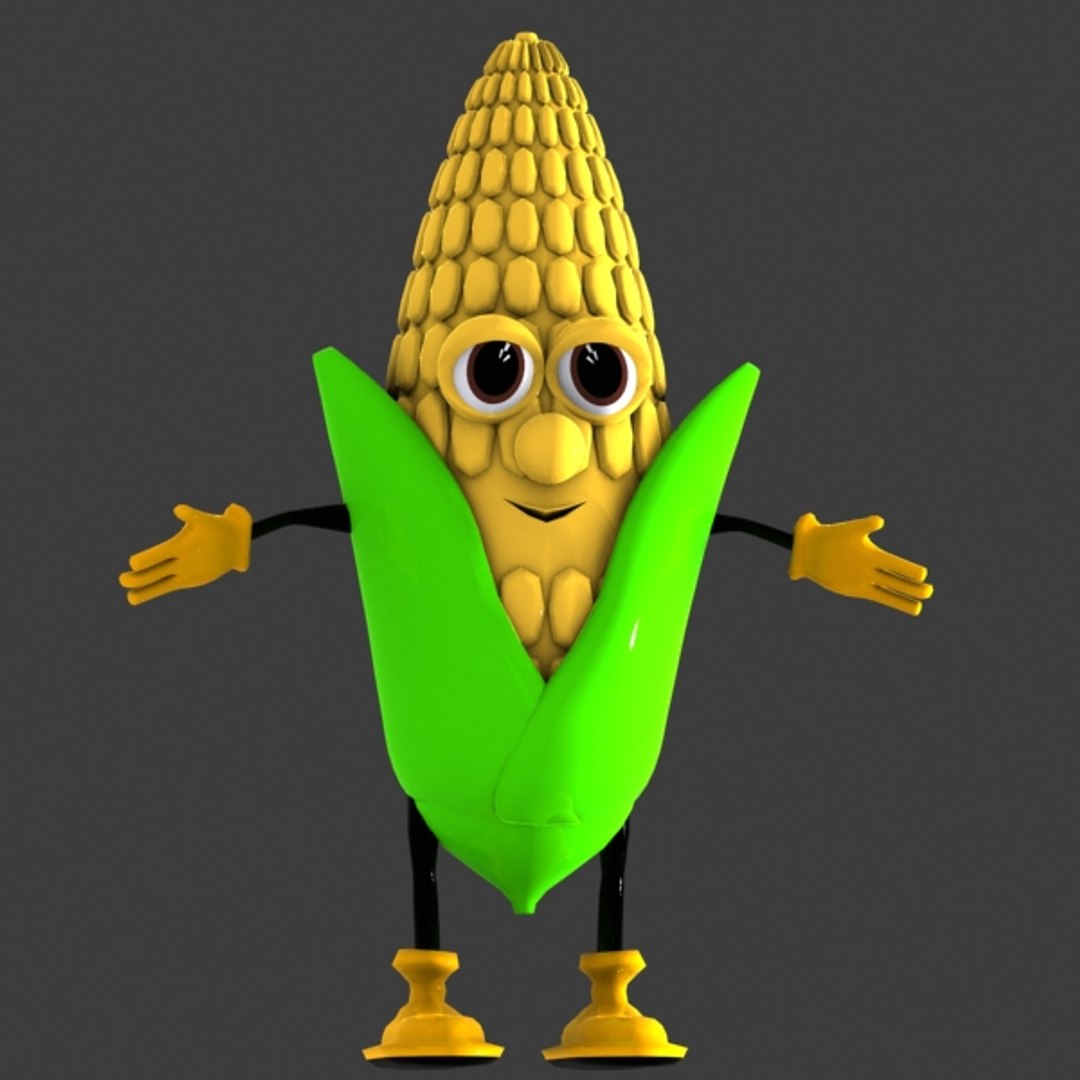 3d Corn Character Model