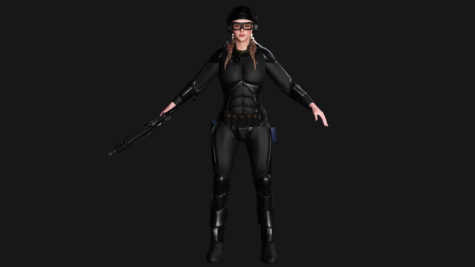AAA 3D REALISTIC CHARACTER - CYBERPUNK ROBOTIC SCIFI SHOOTER 3D ...
