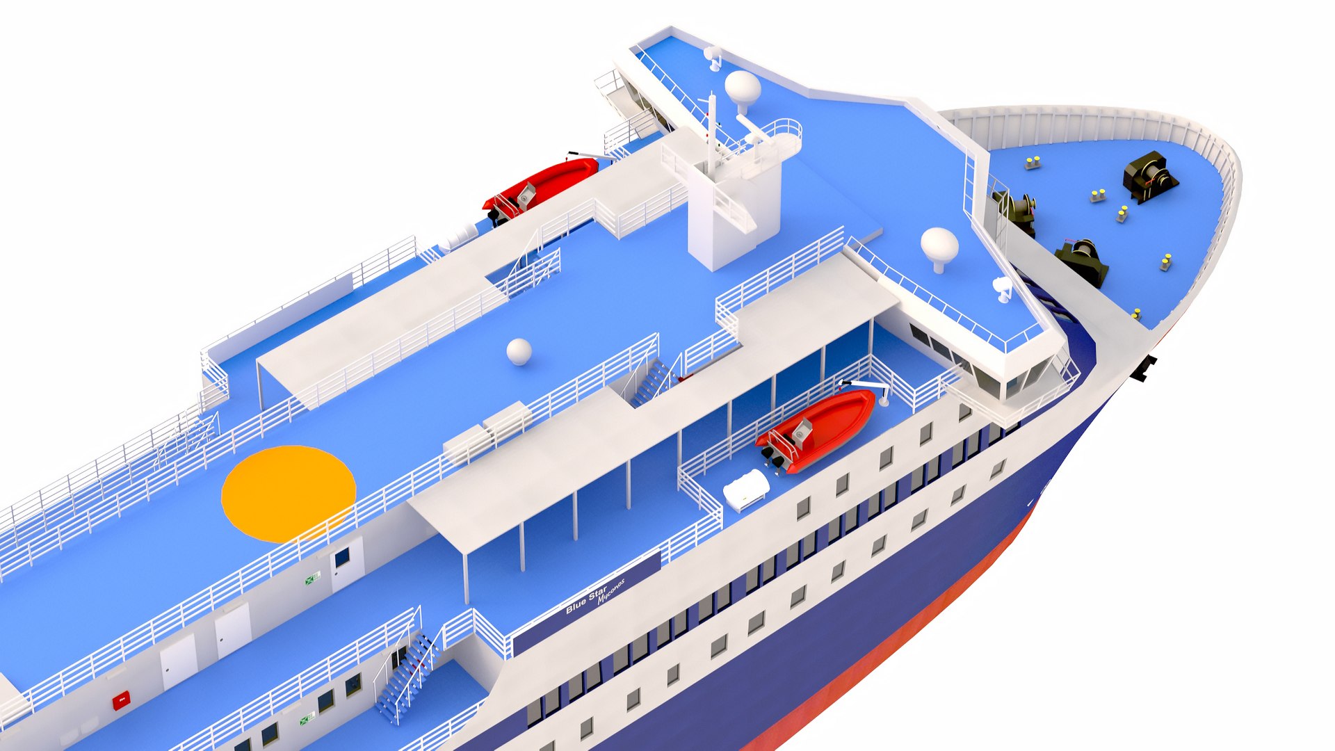 3D Blue Star Ferries - Model - TurboSquid 1550229