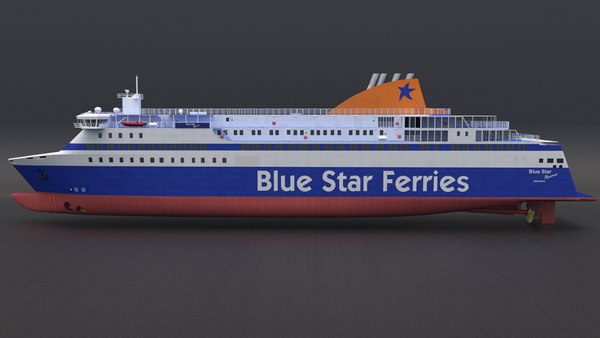 3D blue star ferries - model - TurboSquid 1550229
