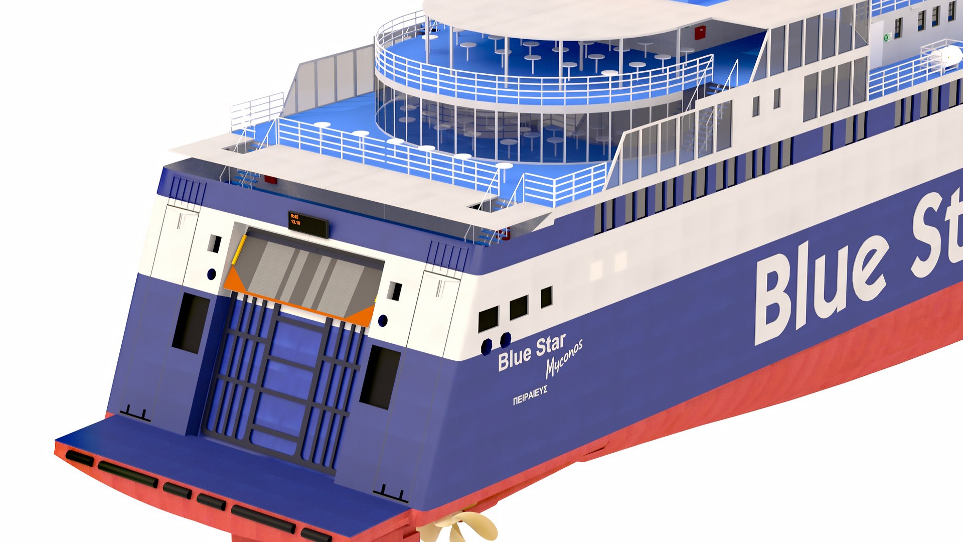 3D Blue Star Ferries - Model - TurboSquid 1550229