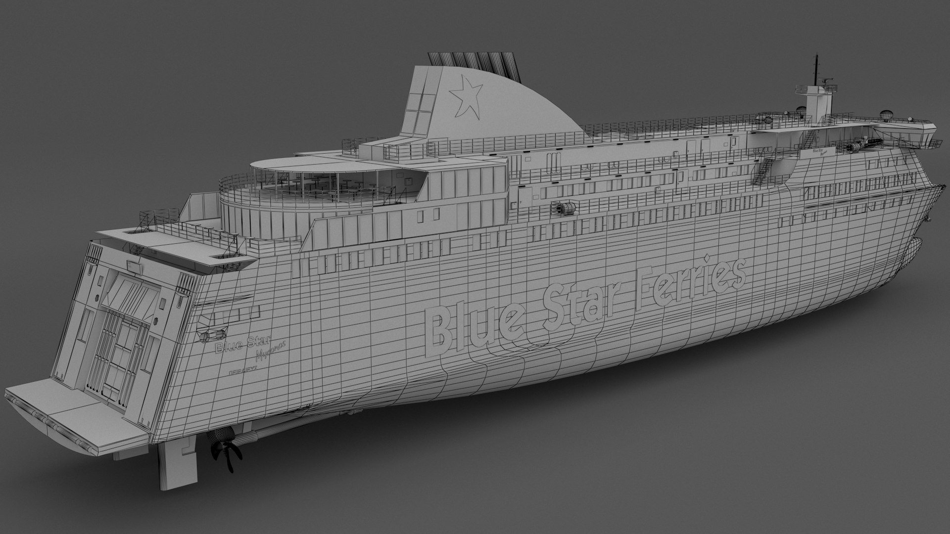 3D Blue Star Ferries - Model - TurboSquid 1550229