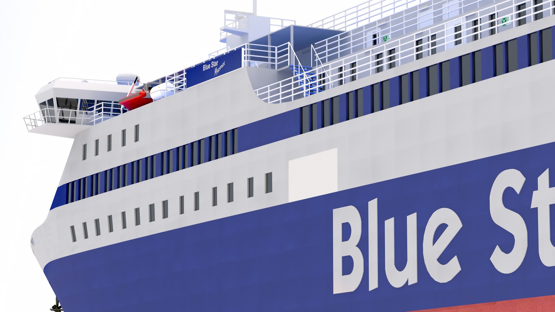3D Blue Star Ferries - Model - TurboSquid 1550229