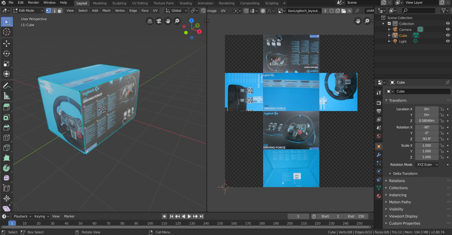 Box Logitech Driving G29 3D Model - TurboSquid 1437700