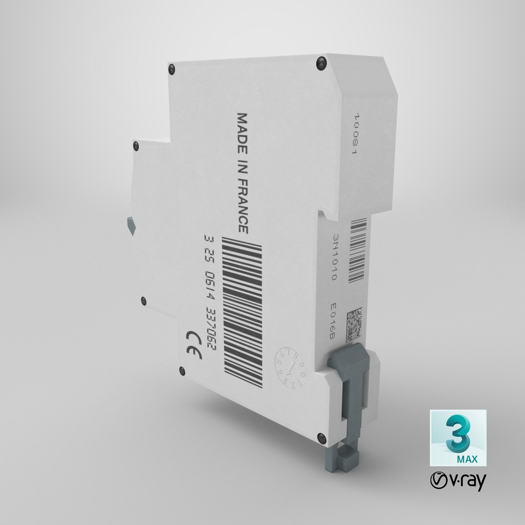 Hager Modular Circuit Breaker 3D Model - TurboSquid 2522528