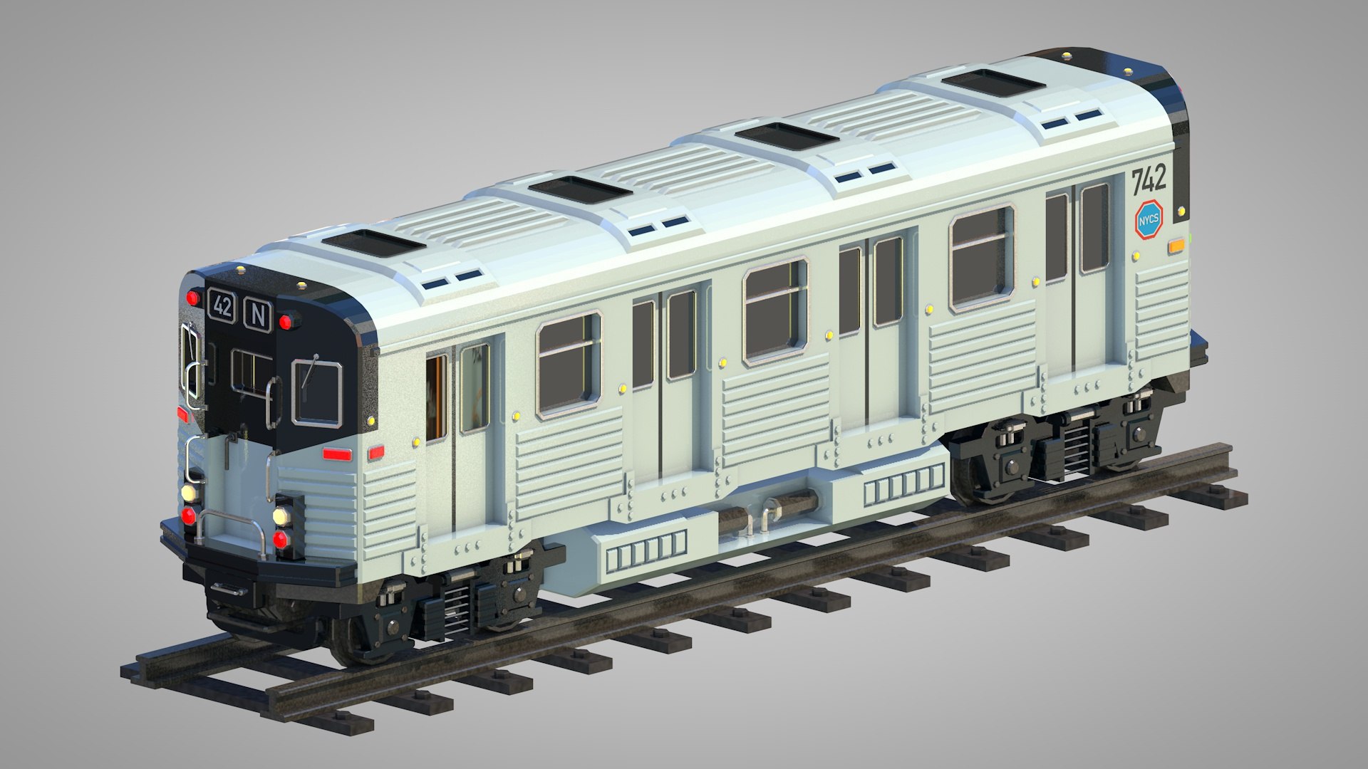 Cartoon Subway Car Model Model - TurboSquid 2204677