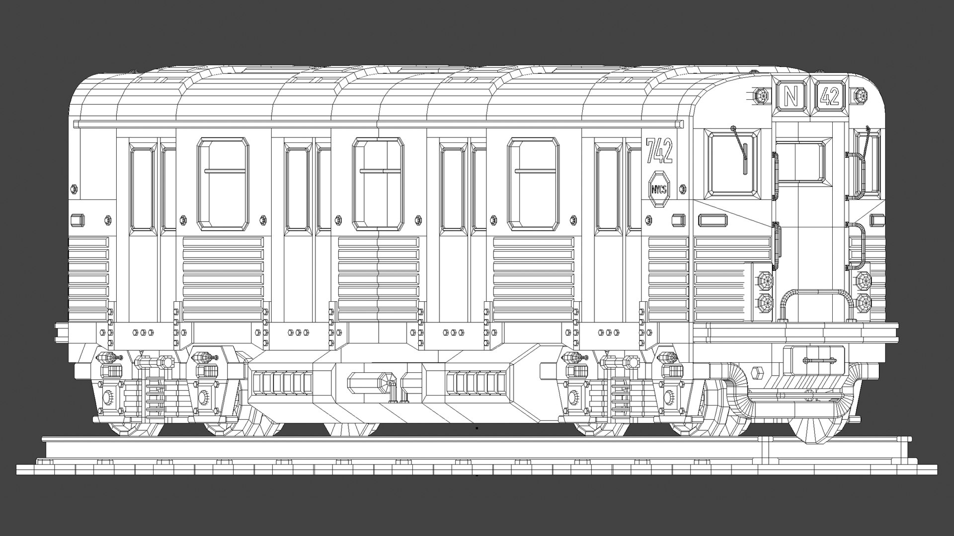 Cartoon Subway Car Model Model - TurboSquid 2204677