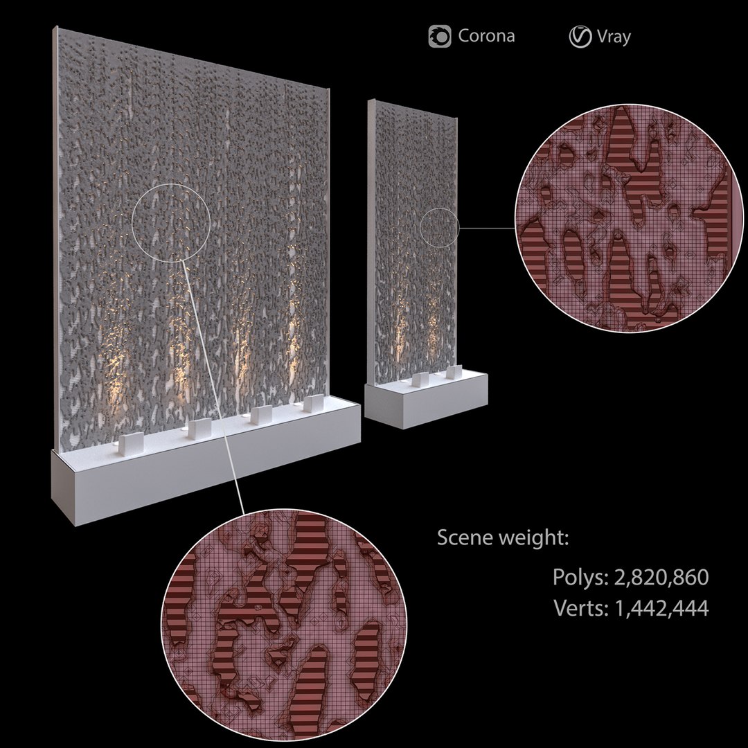 3D Wall Water Waterfall - TurboSquid 1897026