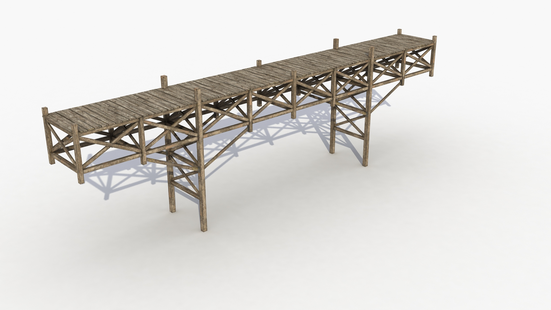 3D Pedestrian Wooden Bridge 30 3D Model Model - TurboSquid 1999826