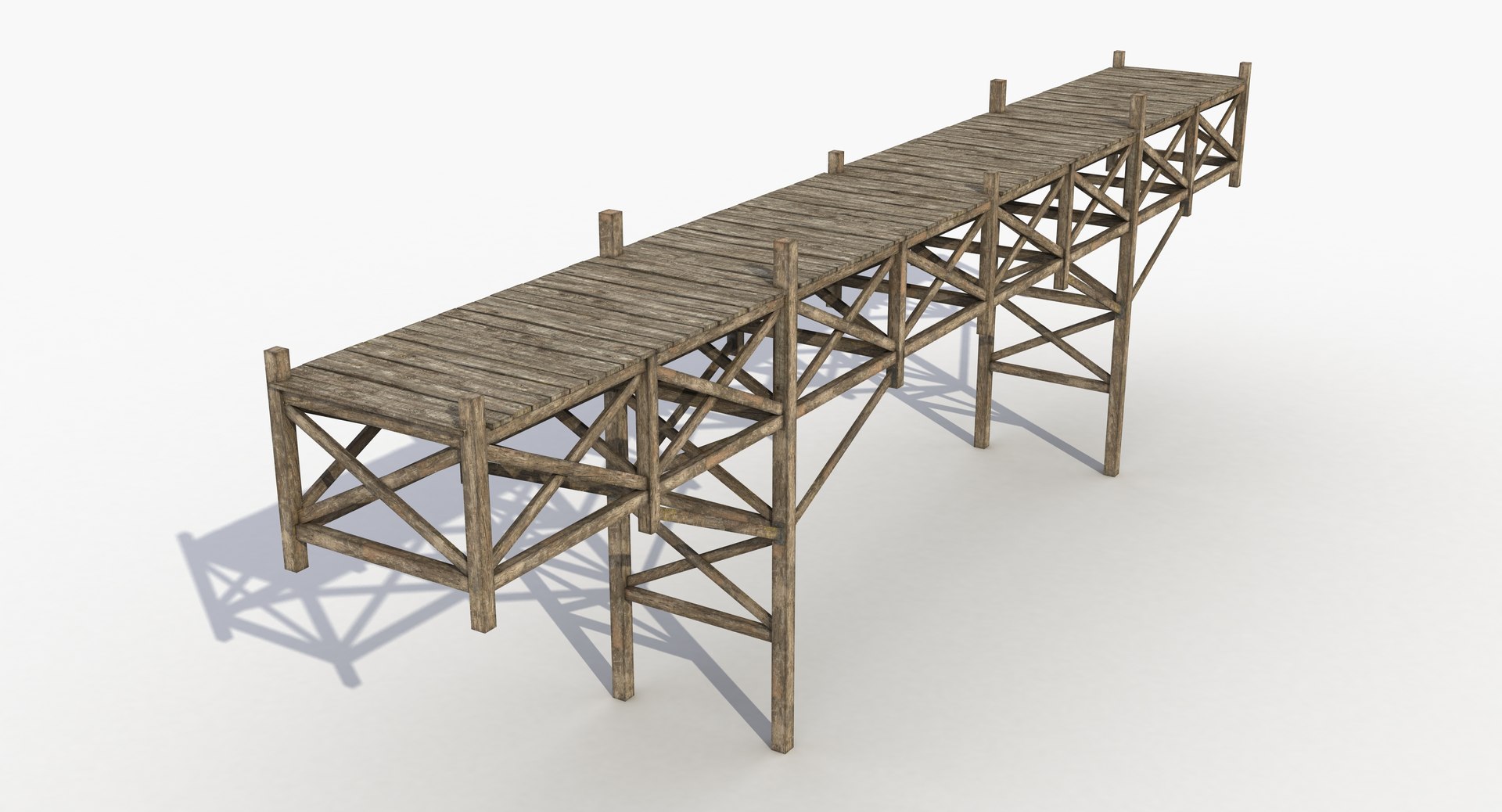 3D Pedestrian Wooden Bridge 30 3D Model Model - TurboSquid 1999826