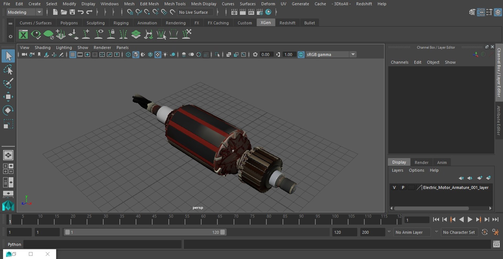Electric Motor Armature 3D model - TurboSquid 1974354