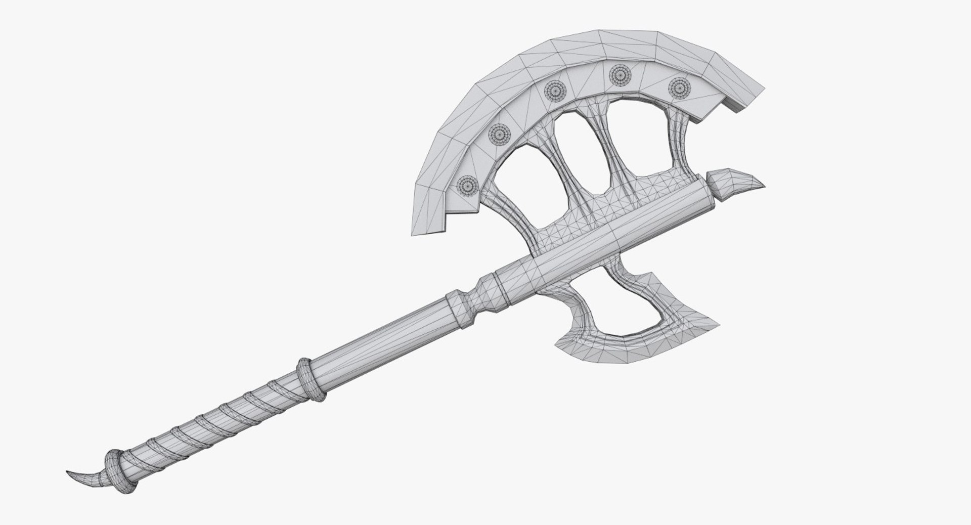 3d fantasy axe model