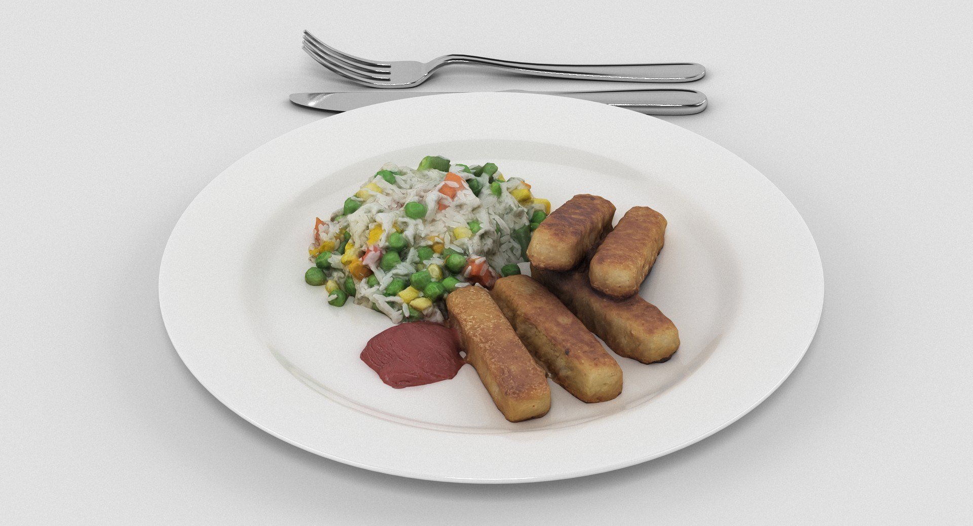 3D Meal Realistic - TurboSquid 1354069