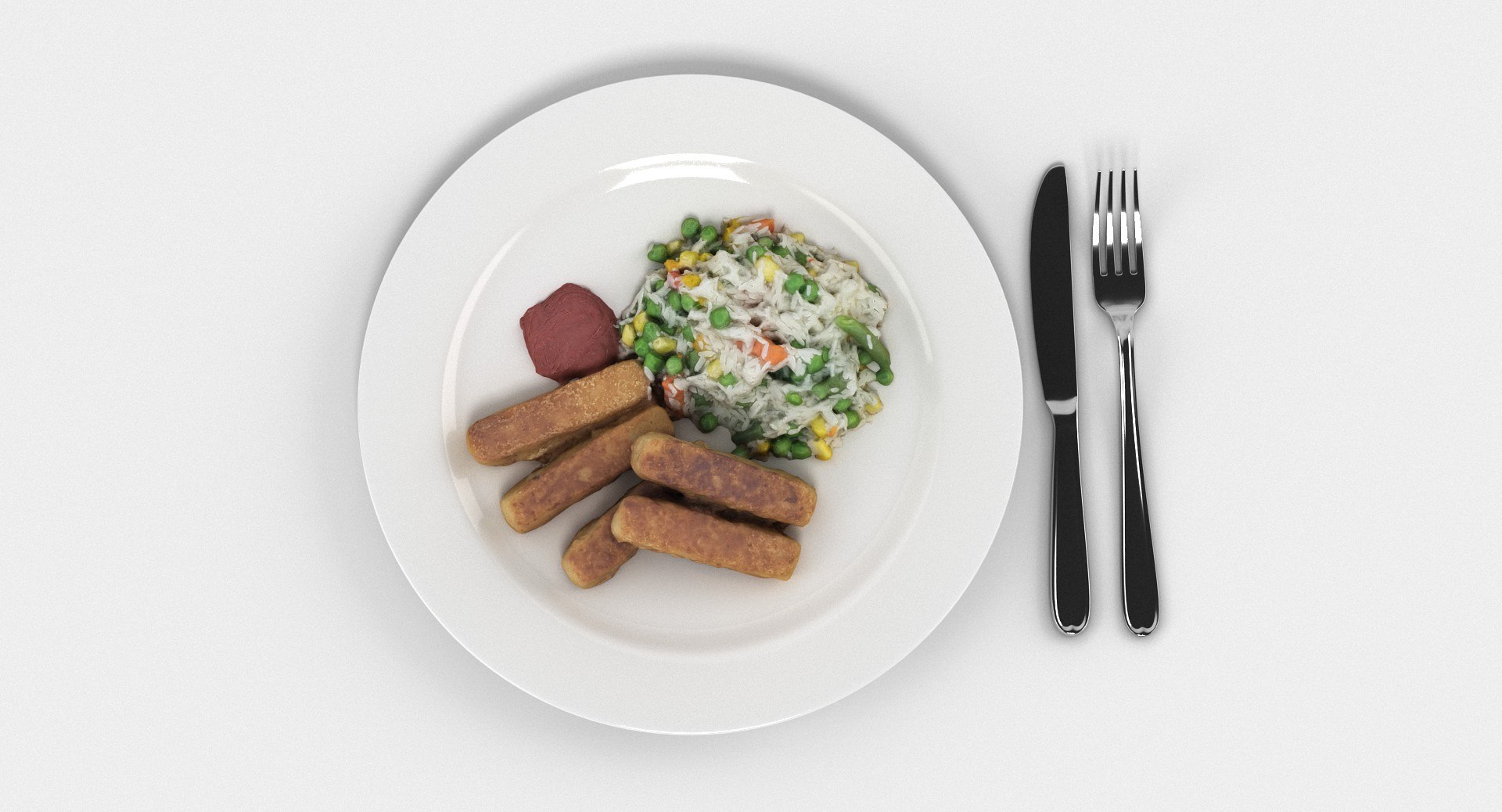 3D Meal Realistic - TurboSquid 1354069