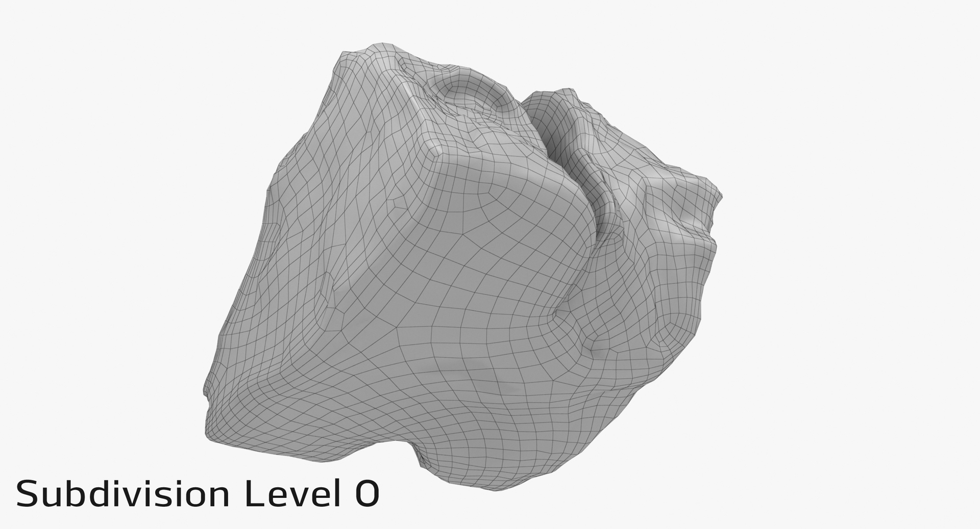 Cracked limestone boulder model - TurboSquid 1230925