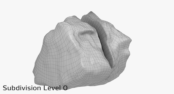 Cracked limestone boulder model - TurboSquid 1230925