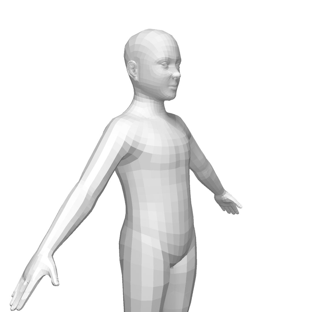 3d Boy Base Body