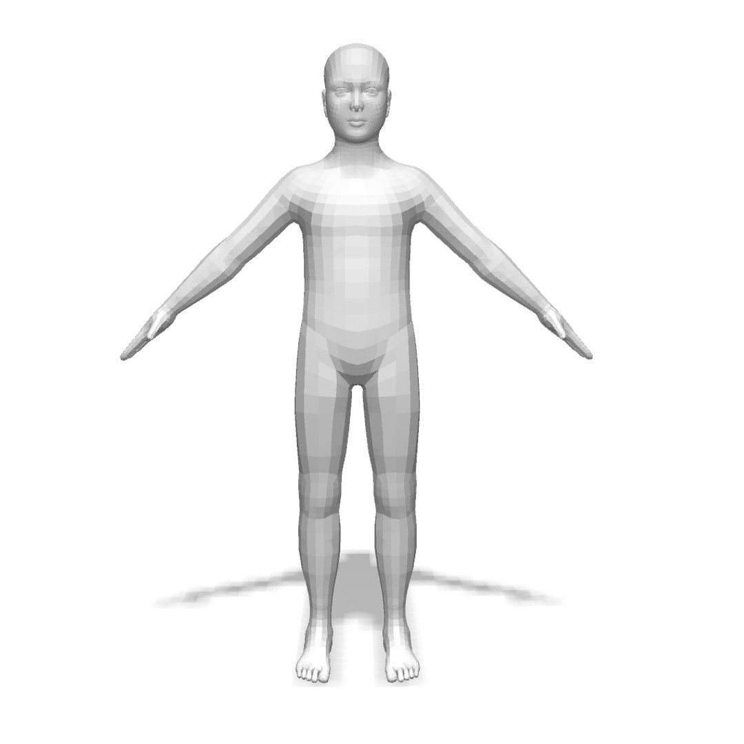 3d Boy Base Body