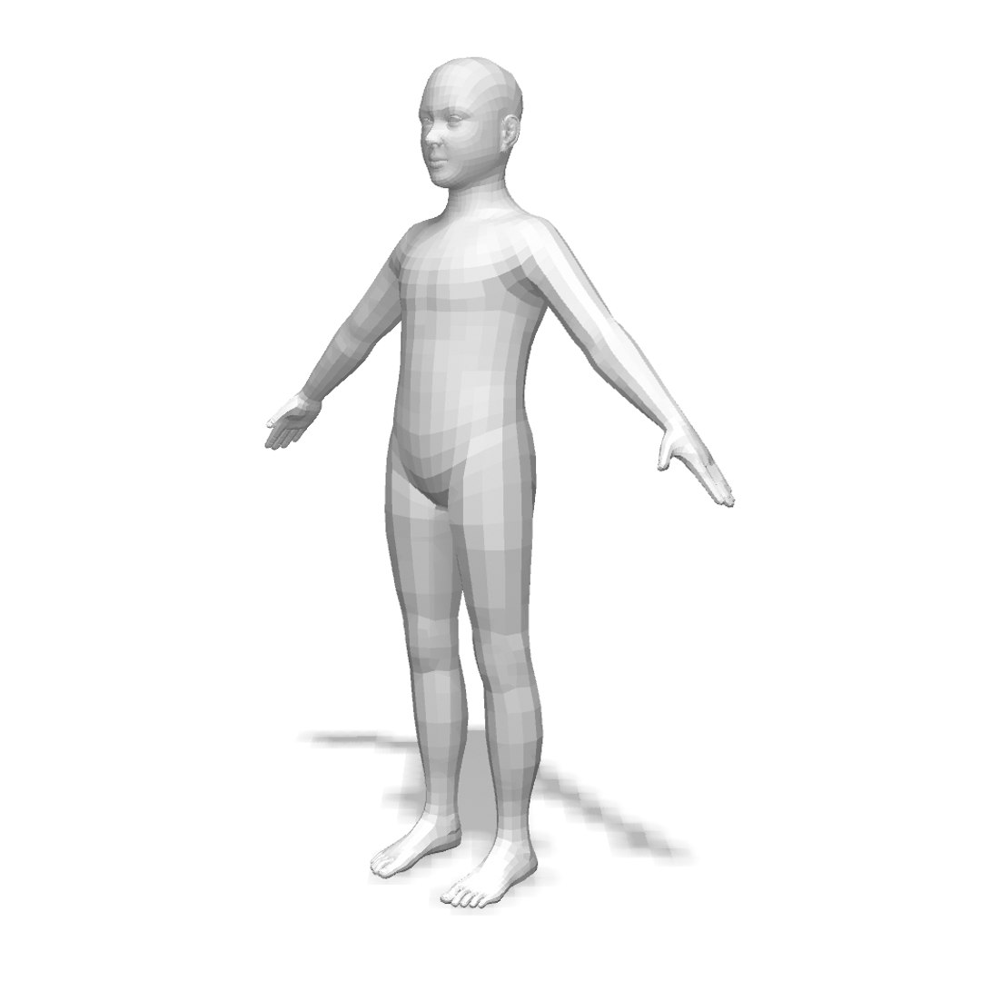 3d Boy Base Body