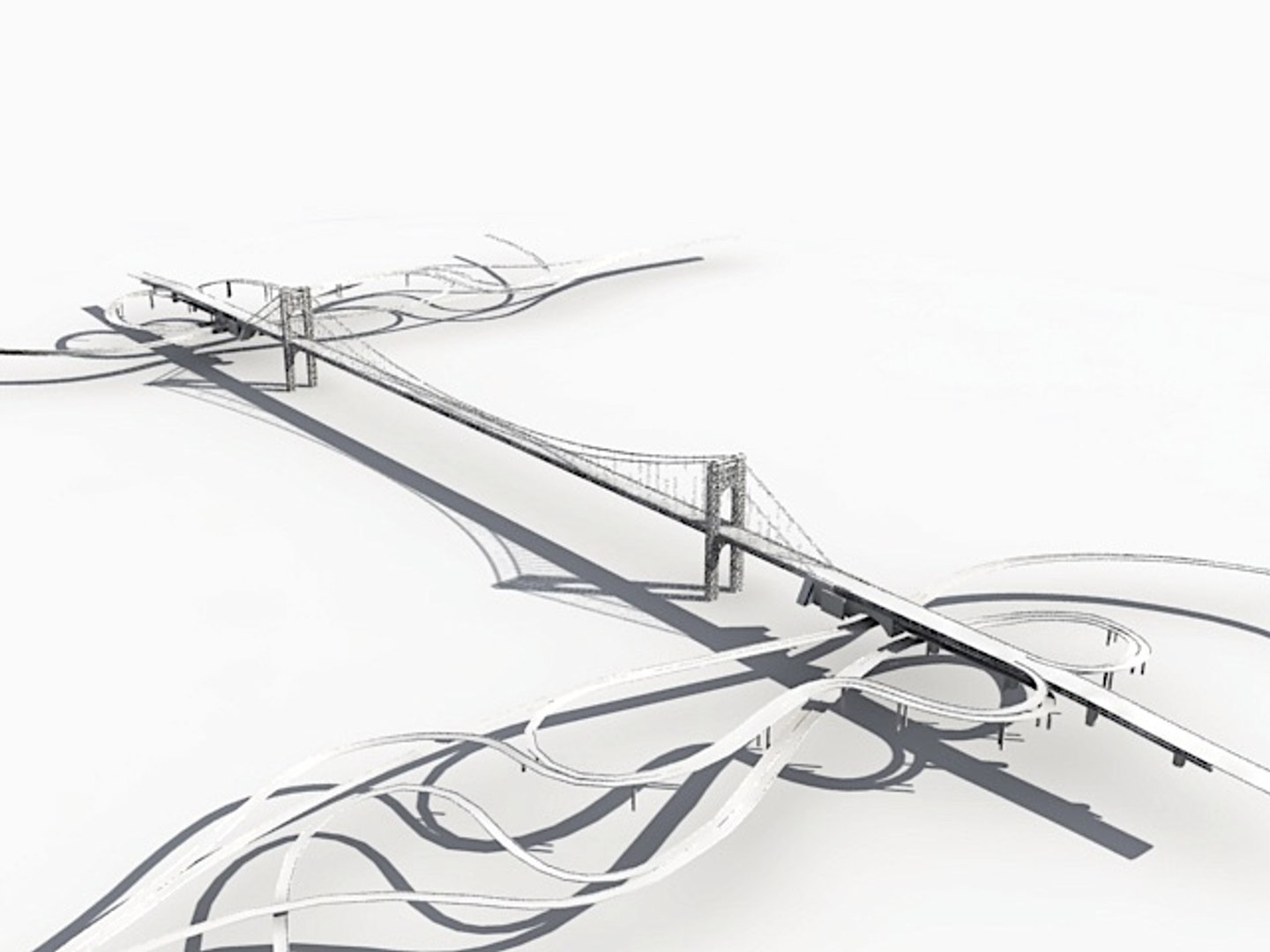 George Washington Bridge 3d Model