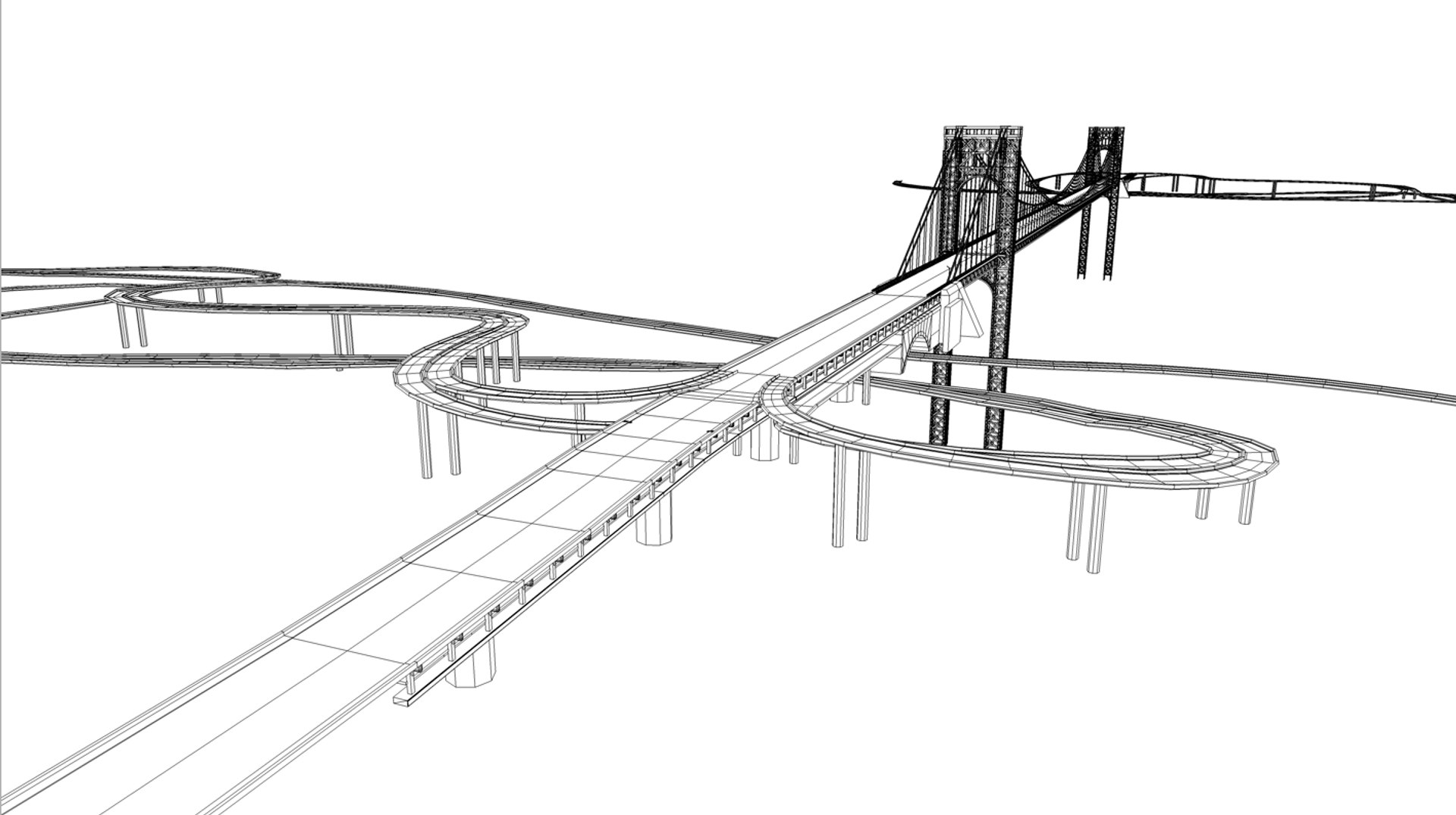 George Washington Bridge 3d Model