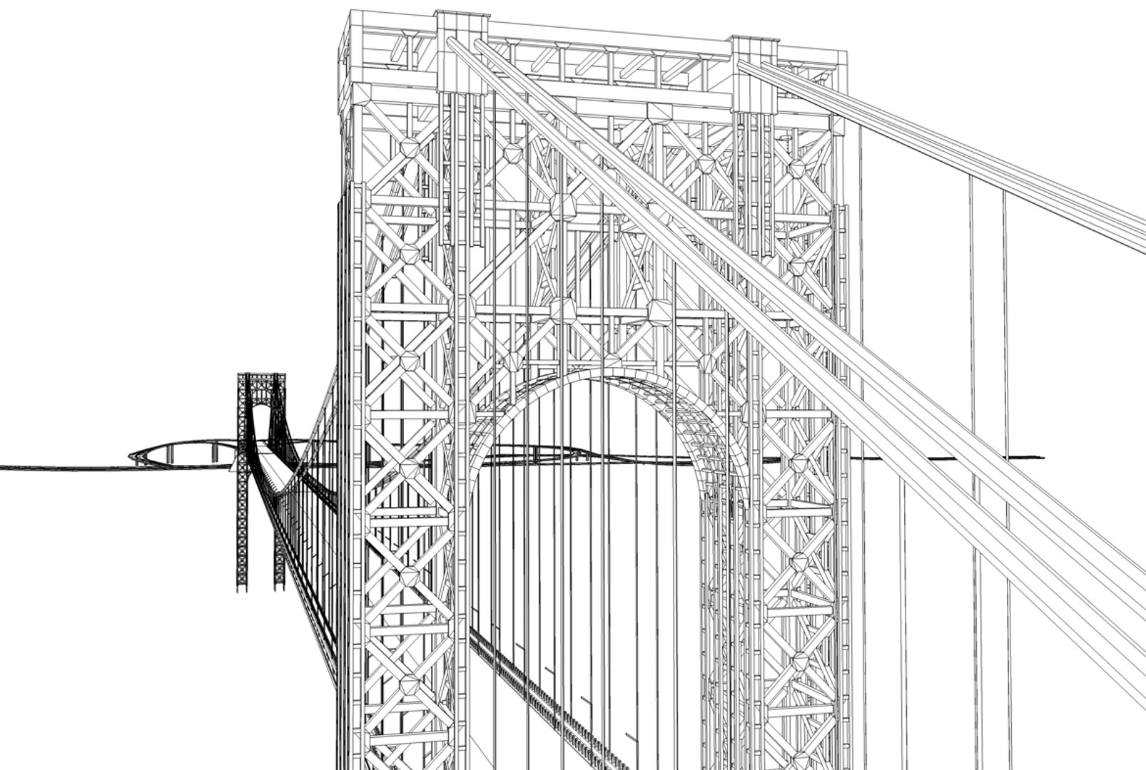 George Washington Bridge 3d Model