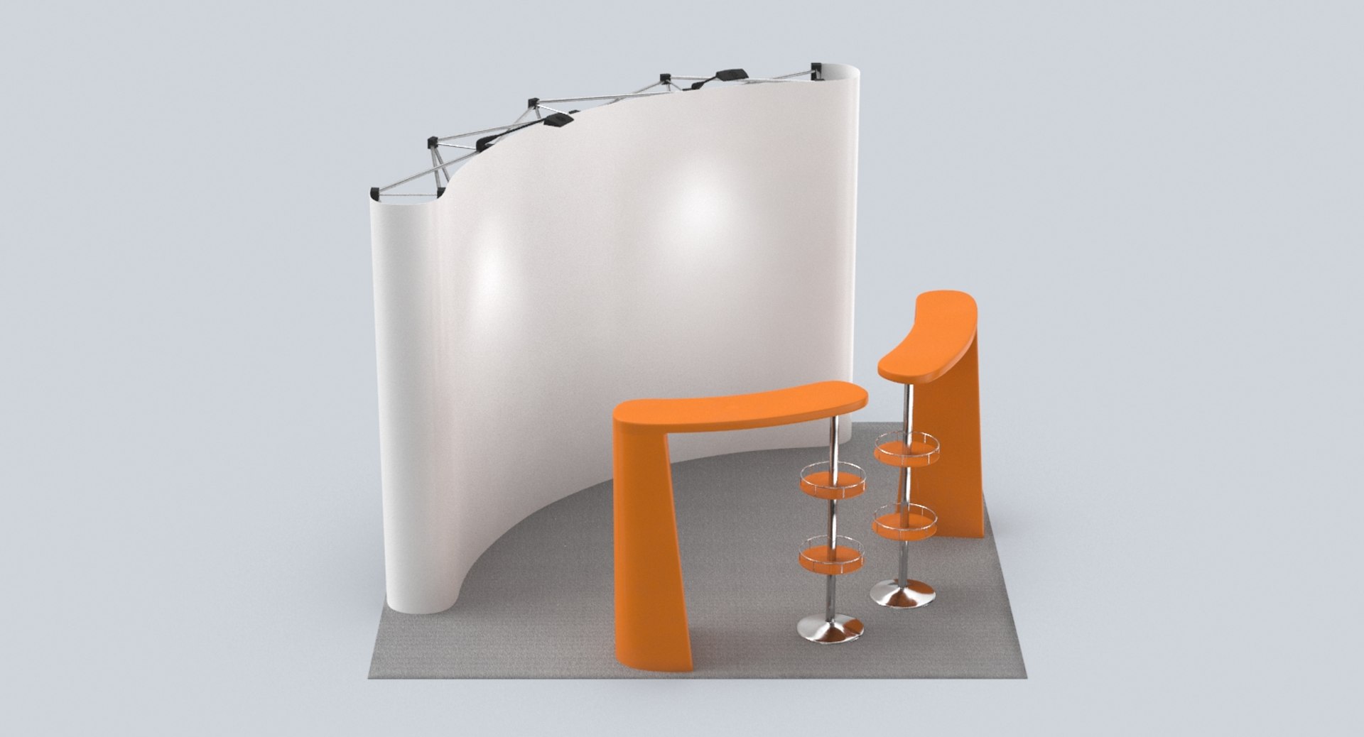 Booth-and-backdrop-02 Model - TurboSquid 1185569