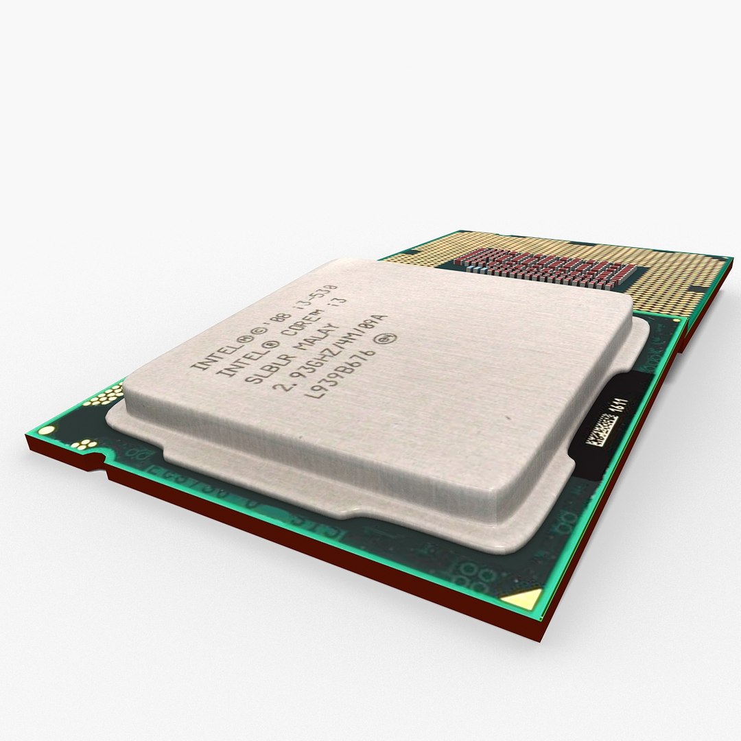 3d Model Cpu Intel I3 Component