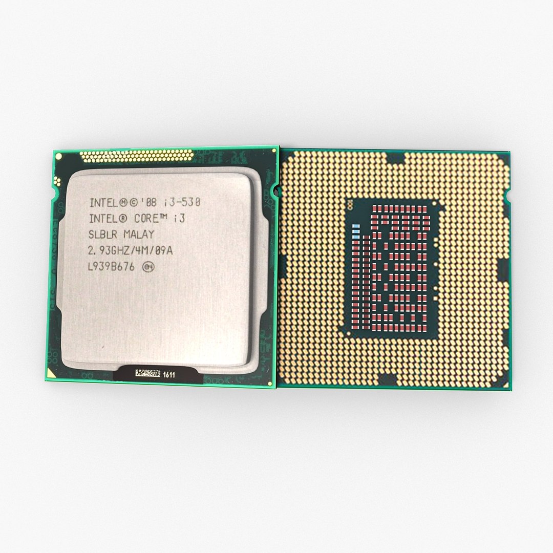 3d Model Cpu Intel I3 Component