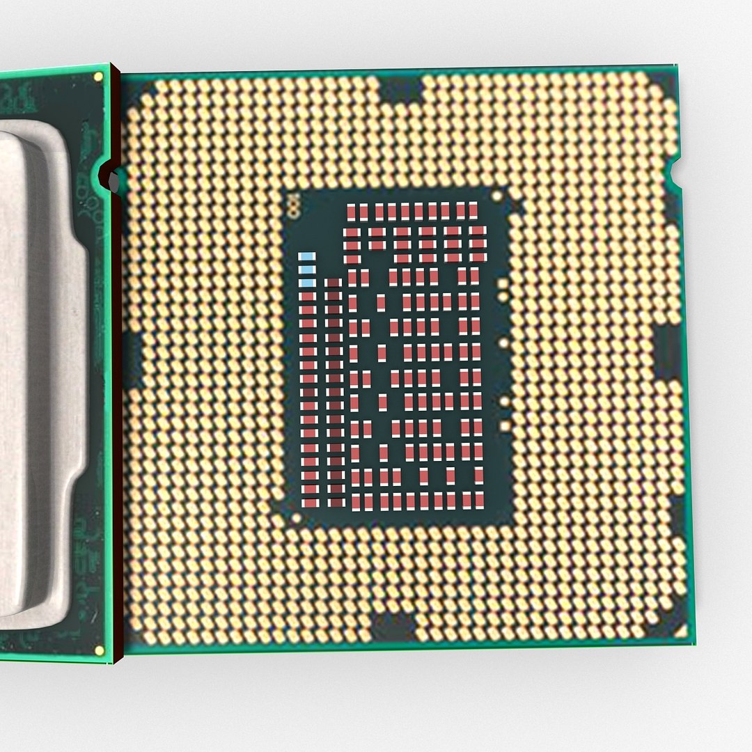 3d Model Cpu Intel I3 Component