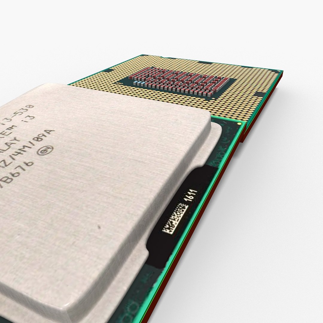 3d Model Cpu Intel I3 Component
