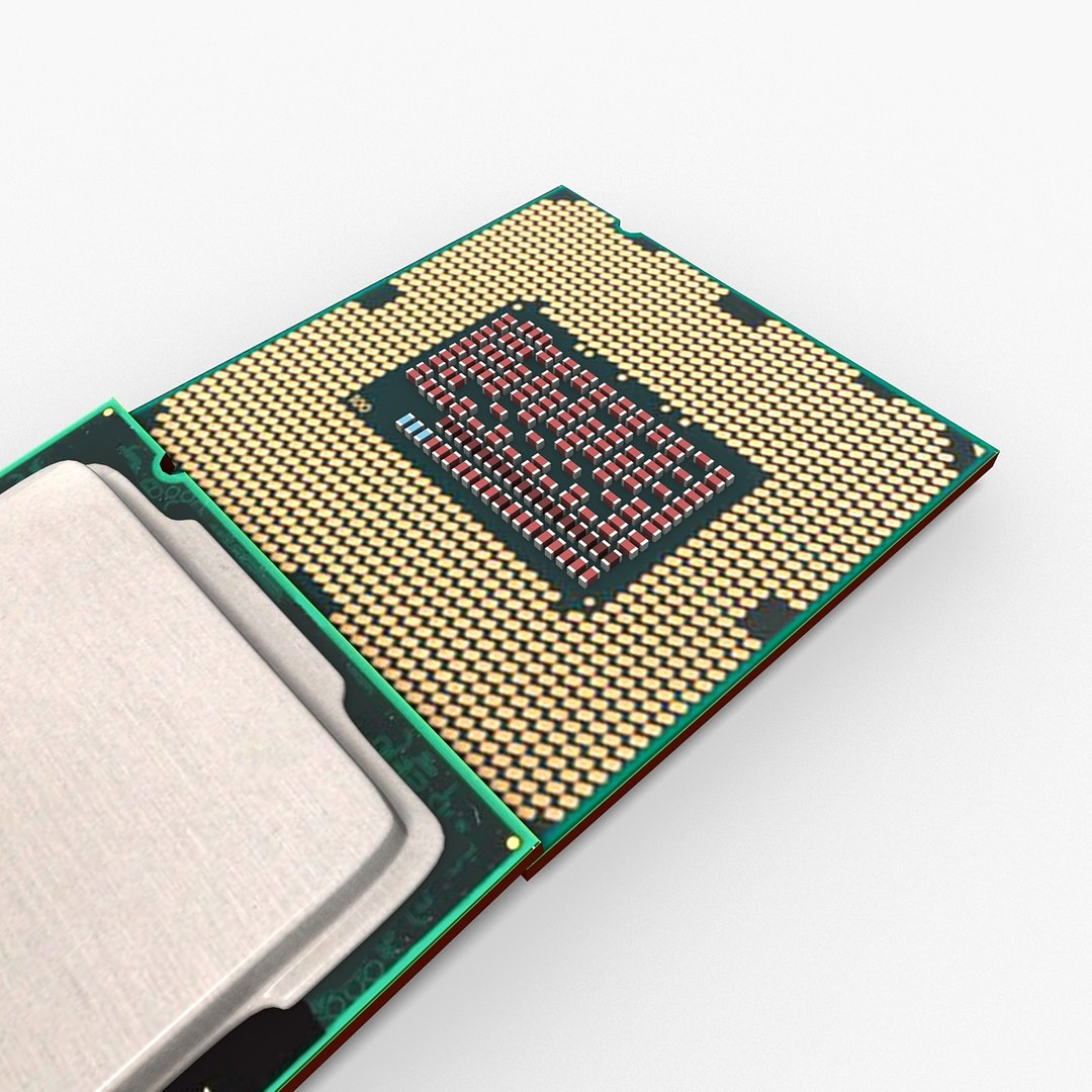 3d Model Cpu Intel I3 Component