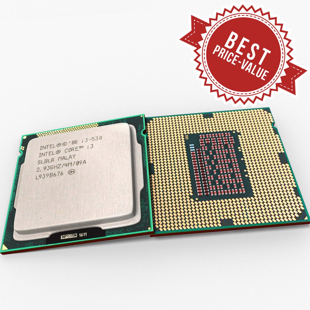 3d Model Cpu Intel I3 Component