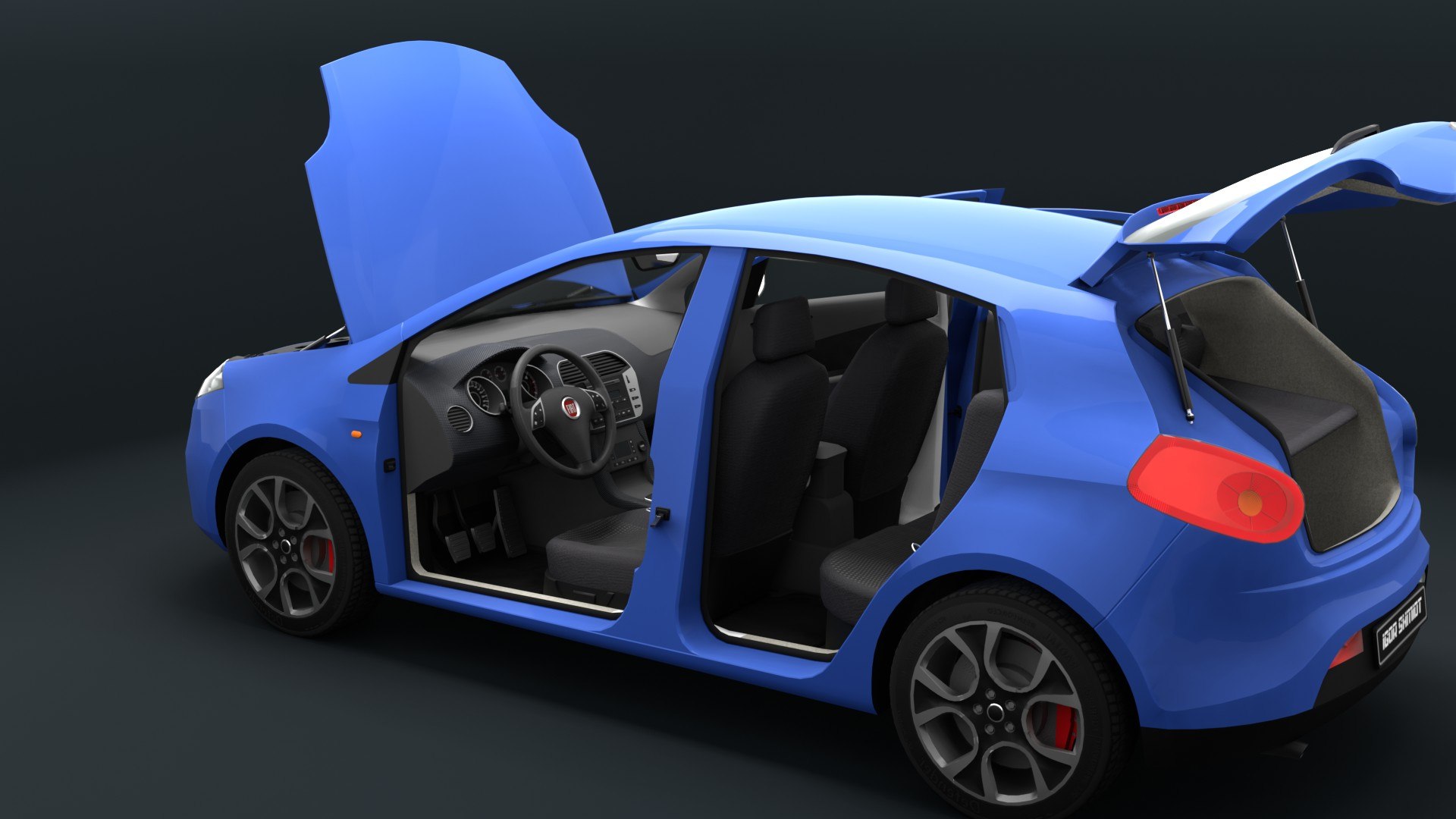 Fiat Bravo 2008 Lowpoly 3D Model - TurboSquid 2073357