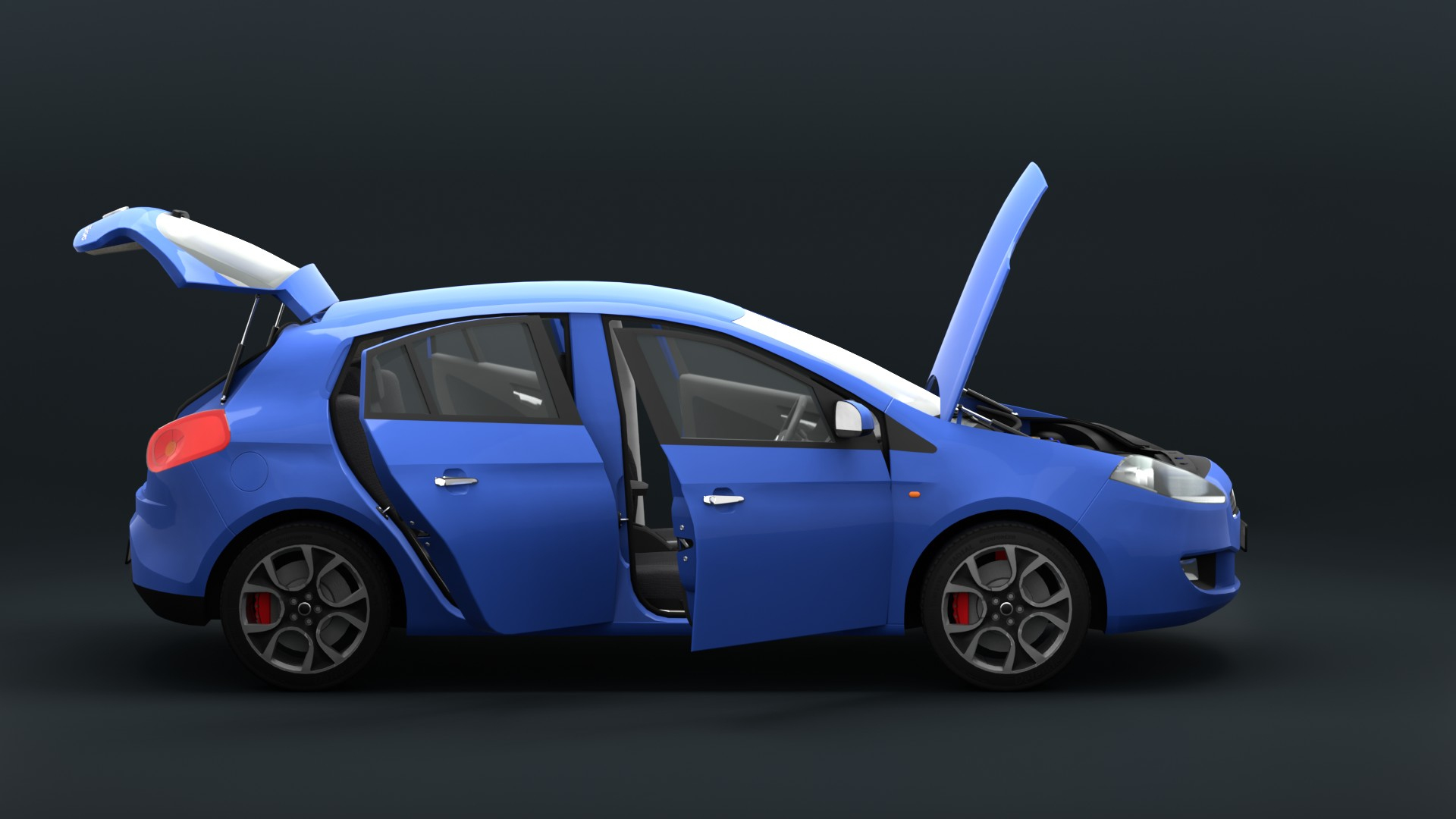 Fiat Bravo 2008 Lowpoly 3D Model - TurboSquid 2073357