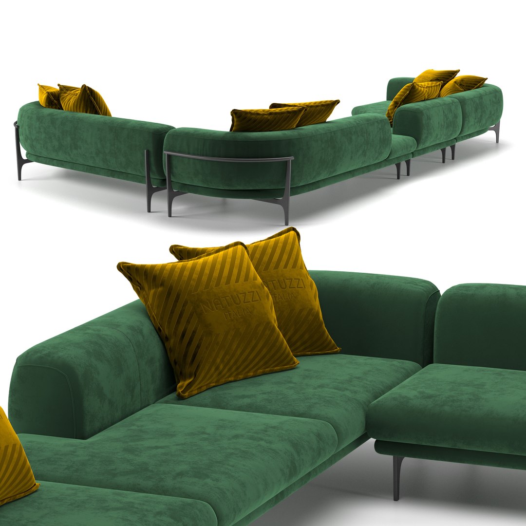 Oblo sofa, Natuzzi Italia 3D model - TurboSquid 1721951