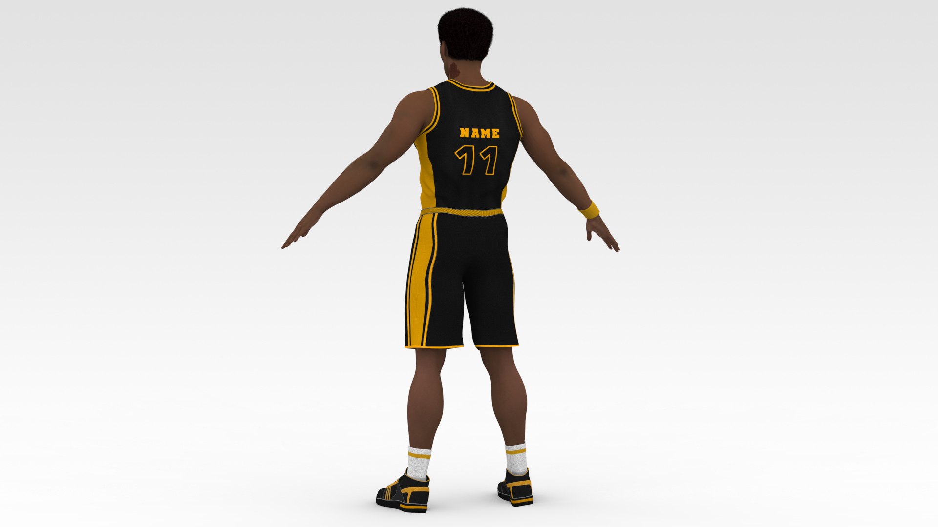 3D Model Basketball Player Black Player 02 - TurboSquid 1771919