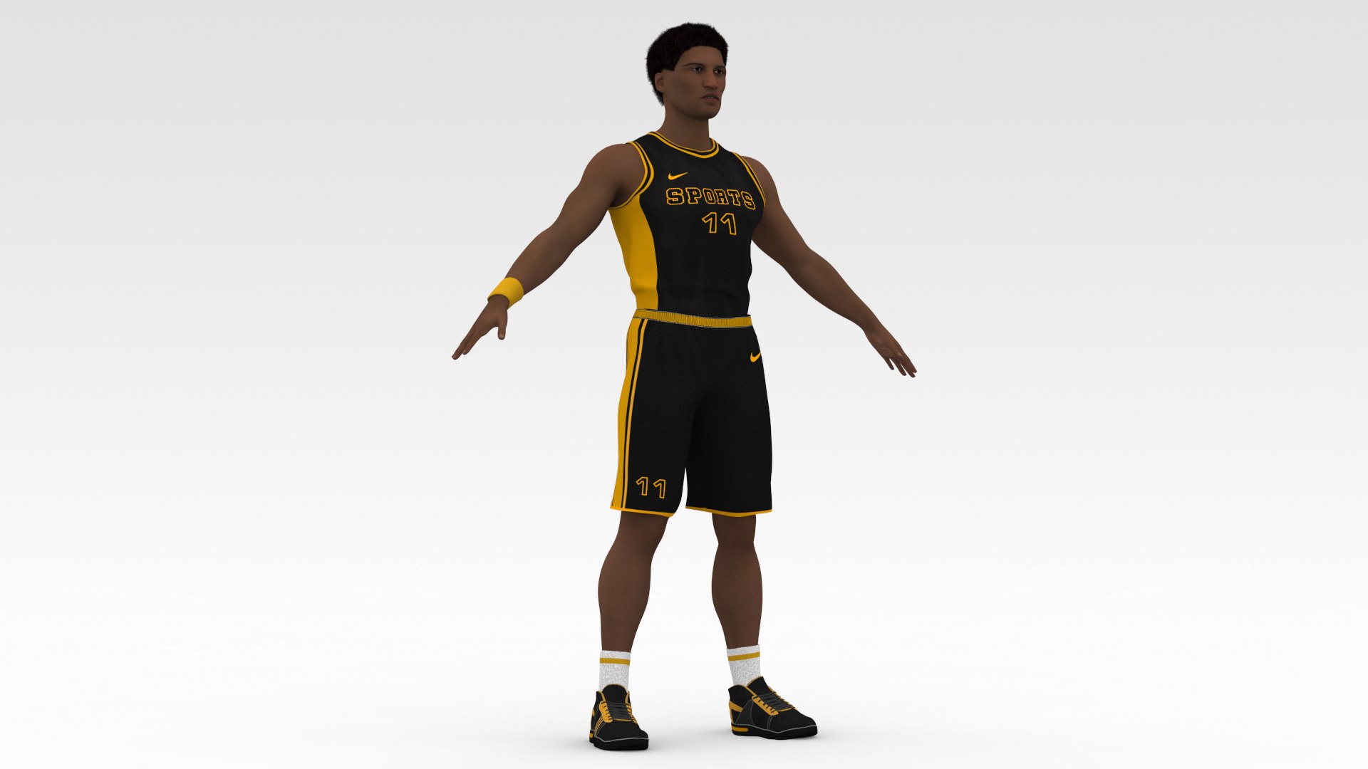 3D Model Basketball Player Black Player 02 - TurboSquid 1771919
