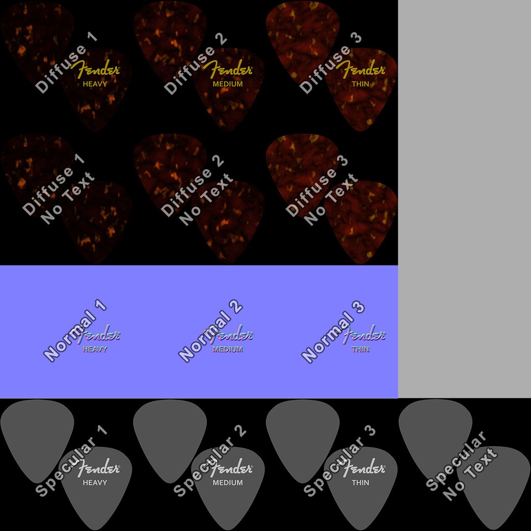 3d model plectrum 02