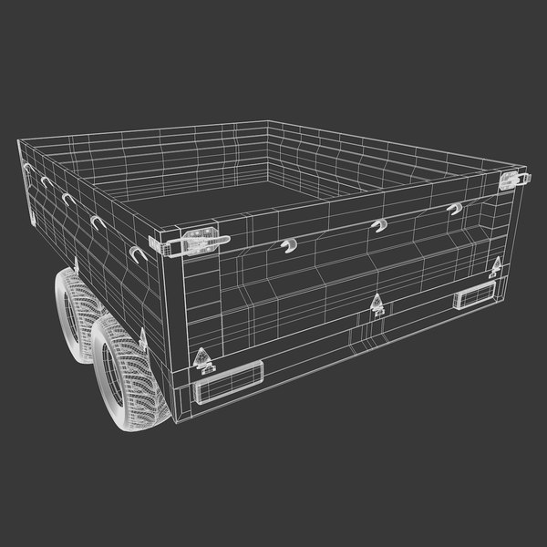 3d model realistic trailer