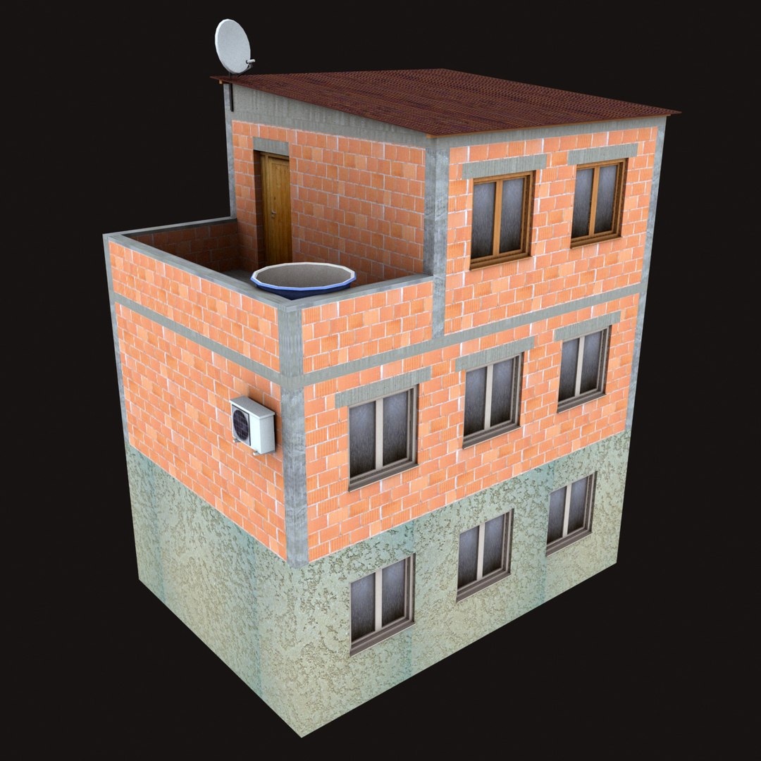 Brick House 3d Model