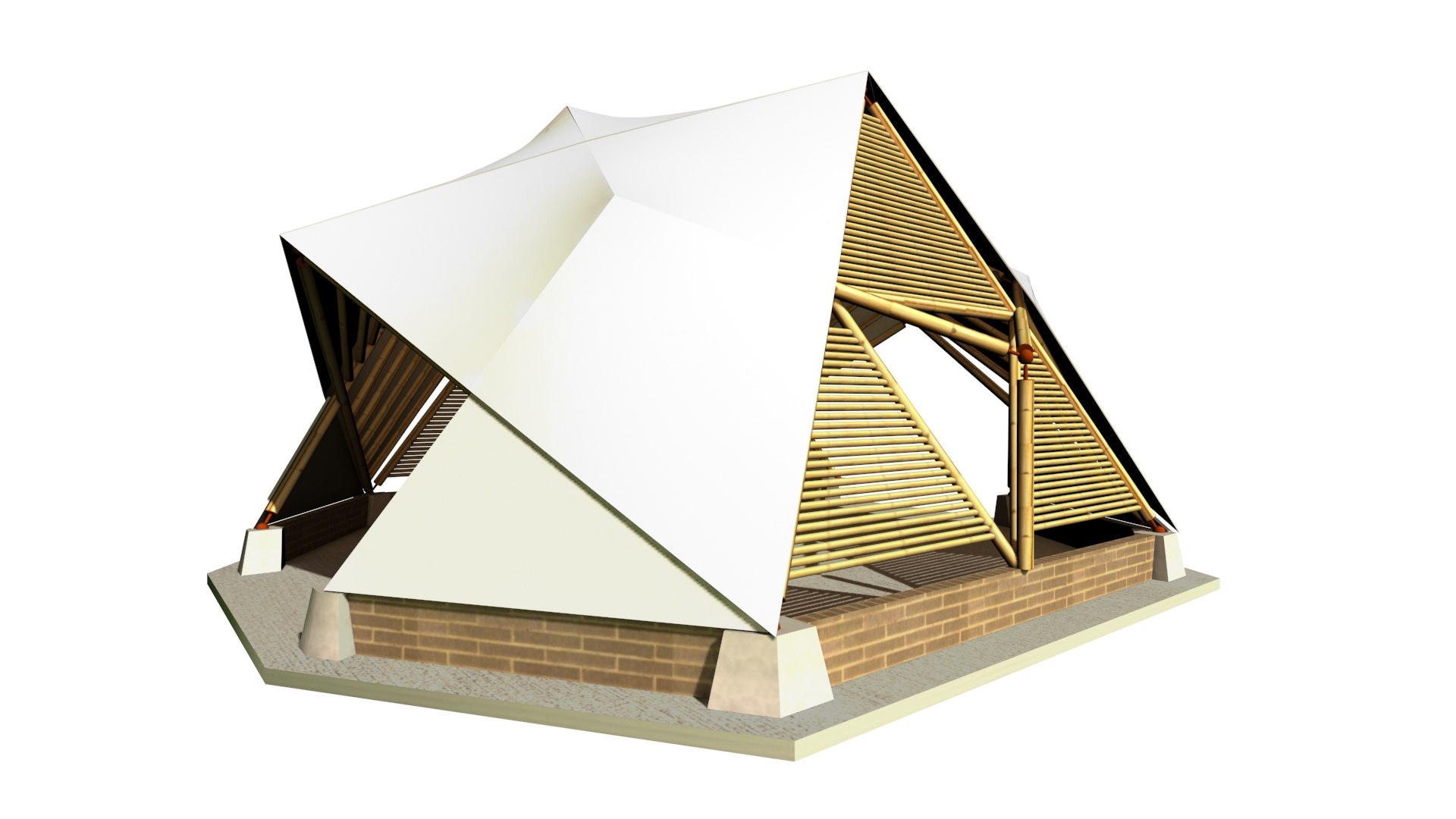 3D BAMBOO CANOPY D-ICO BAKED Model - TurboSquid 1759660