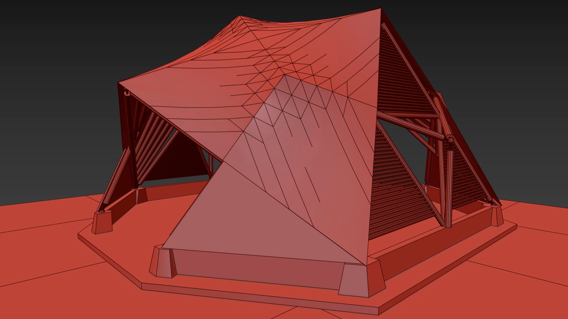 3D BAMBOO CANOPY D-ICO BAKED Model - TurboSquid 1759660