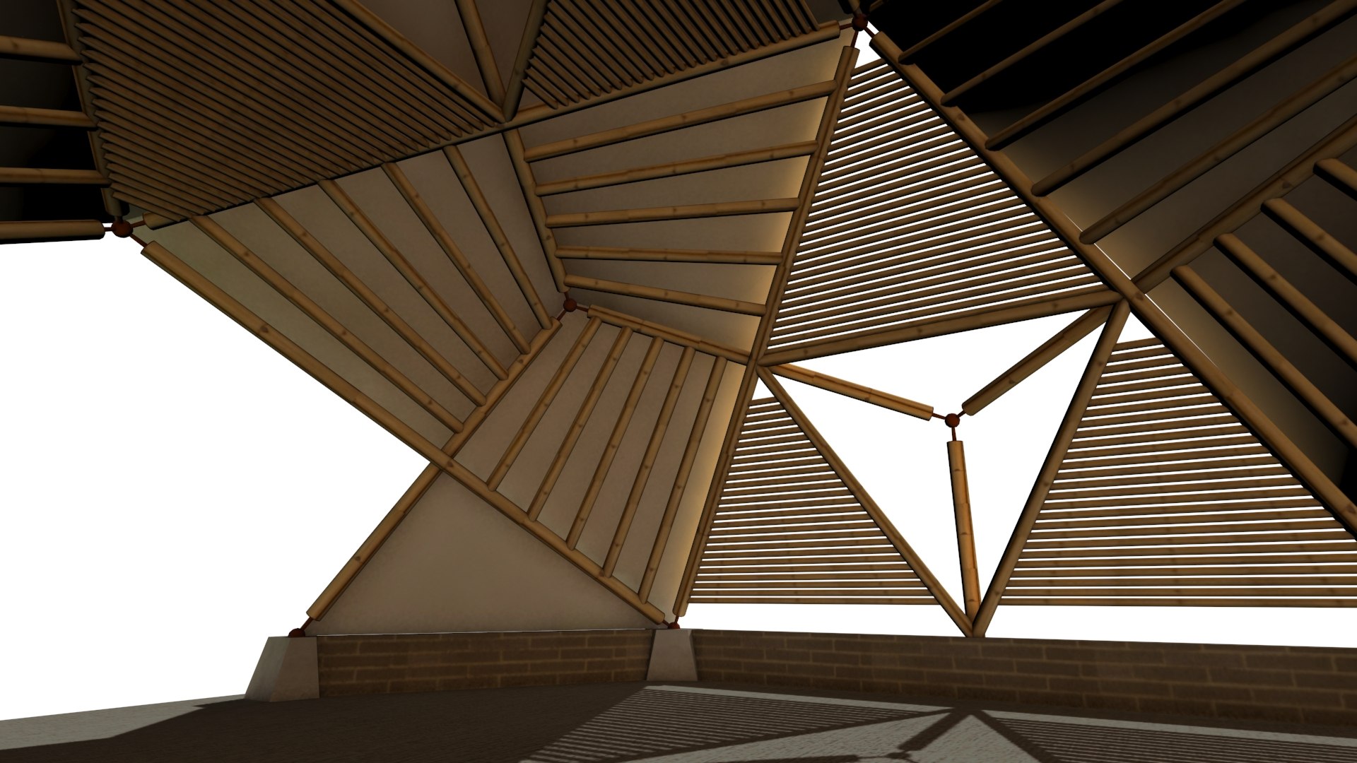 3D BAMBOO CANOPY D-ICO BAKED Model - TurboSquid 1759660